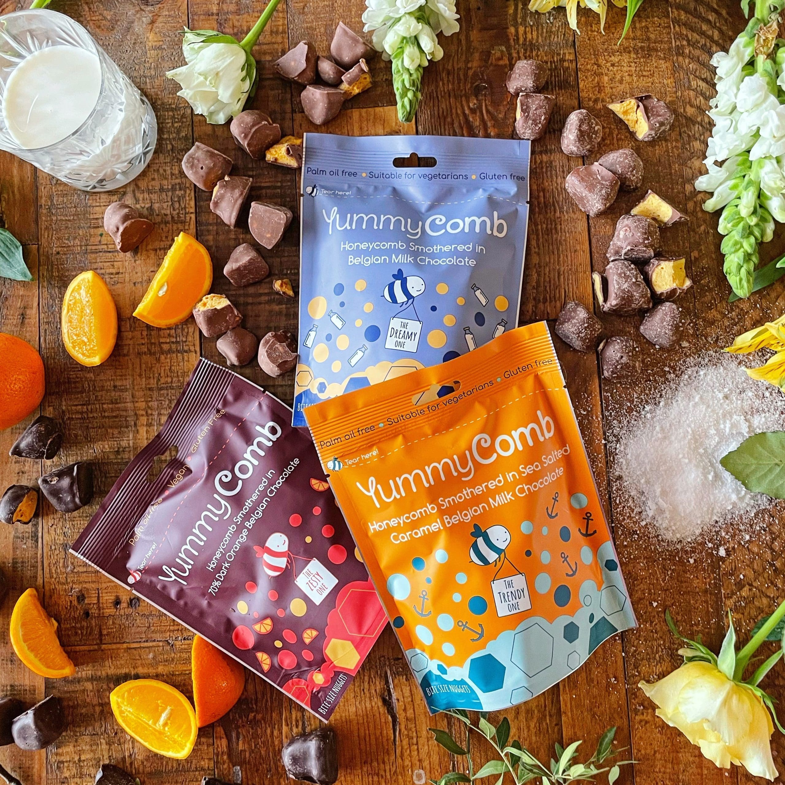 Belgian Milk Chocolate Honeycomb Pouches (100g) x3 | YummyComb